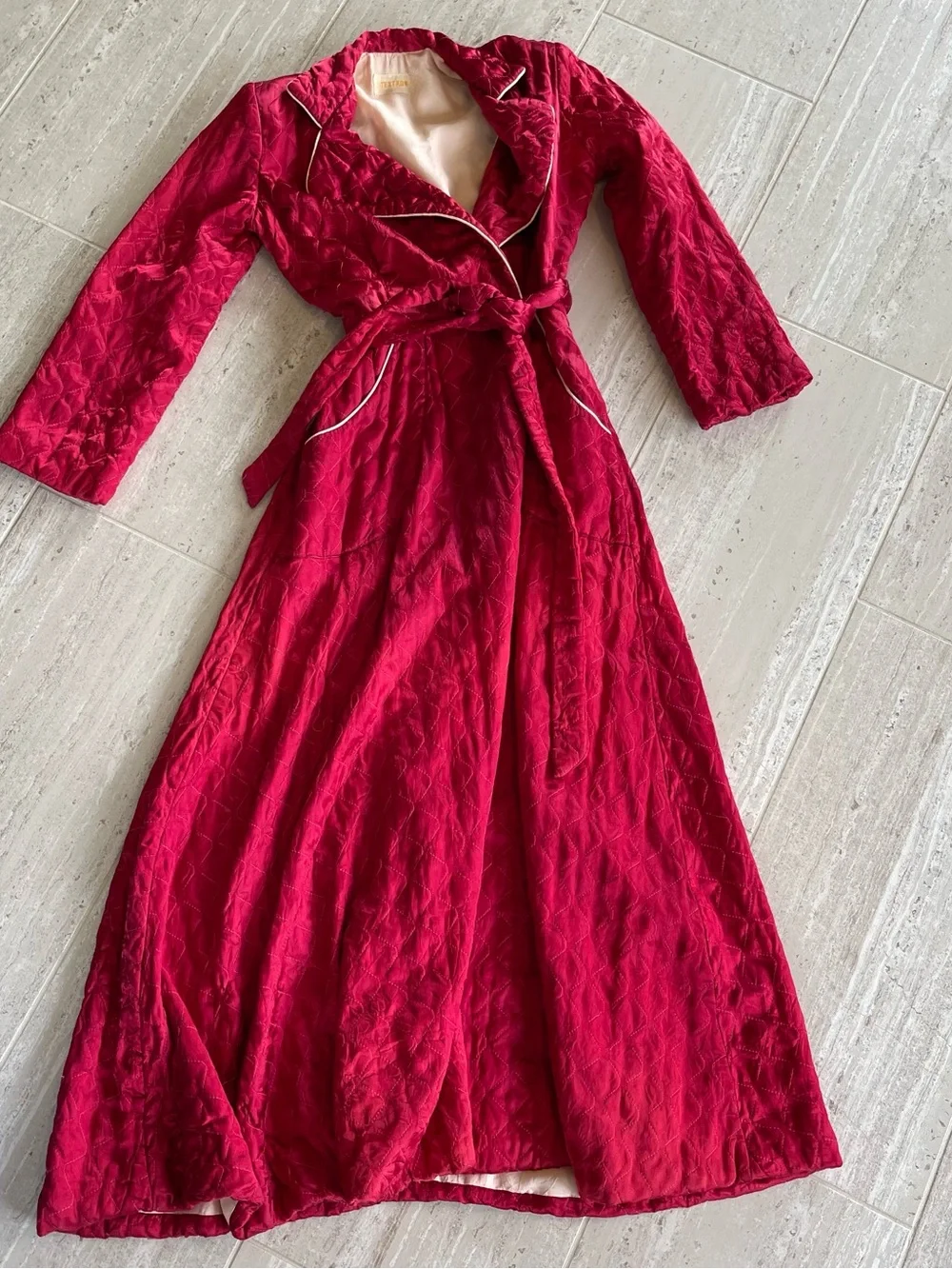 Textron | Intimates & Sleepwear | Vintage Womens Long Satin Quilted ...